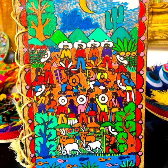 Art | Wood Mexican Notebook Hand Painted | Poshmark